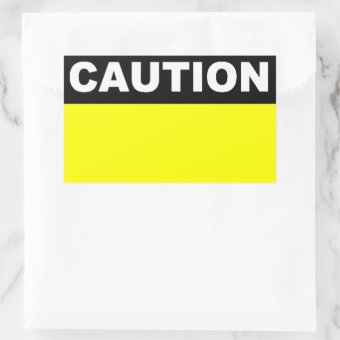 Caution Sticker Template | Zazzle