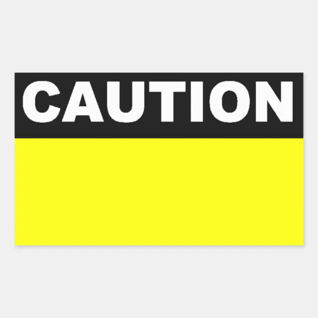 Caution Sticker Template | Zazzle