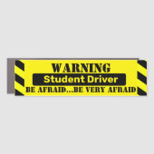 Caution, Student Driver, Humor Car Magnet | Zazzle