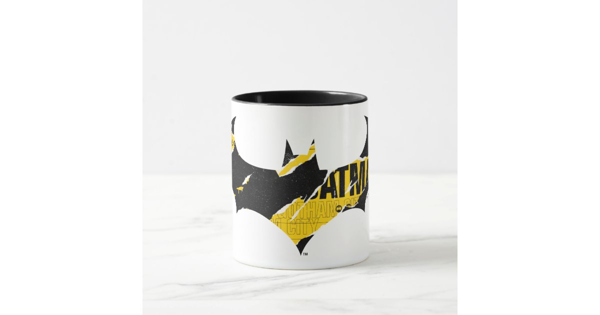 Caution Tape Batman Logo Mug | Zazzle