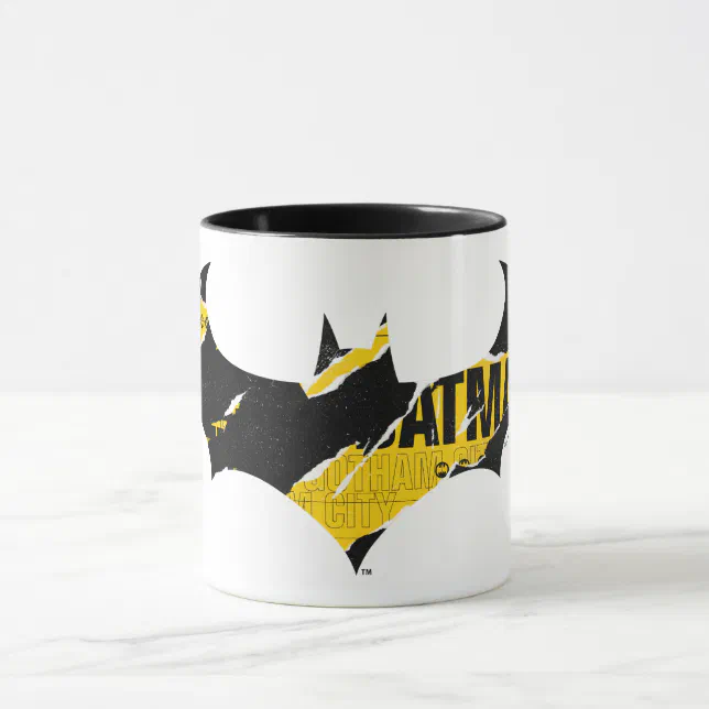 Caution Tape Batman Logo Mug | Zazzle