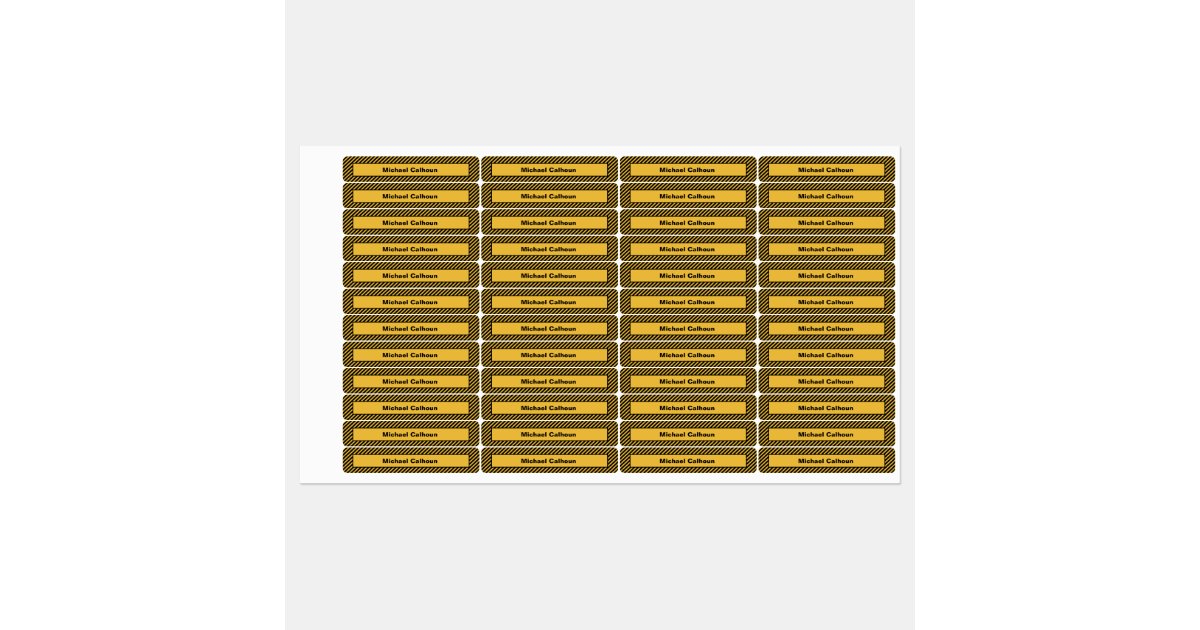Caution Tape Design Personalized Labels | Zazzle