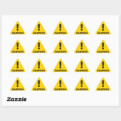 Caution Triangle - Black Yellow Visibility Hazard Triangle Sticker | Zazzle