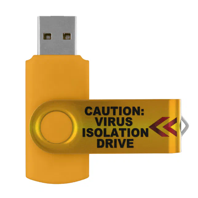 CAUTION Virus Isolation Drive | Zazzle