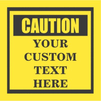 Caution Warning Vinyl Custom Sticker | Zazzle