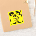 Caution Warning Vinyl Custom Sticker | Zazzle