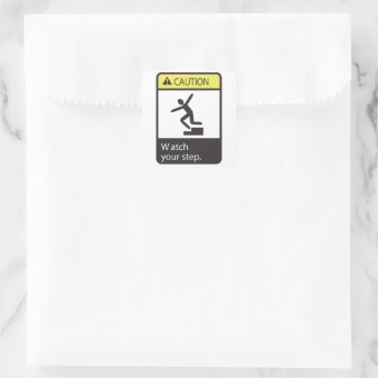 Caution Watch Your Step Stickers | Zazzle