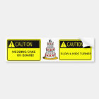 Caution! Cake on Board Bumper Sticker | Zazzle.com
