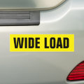 Caution WIDE LOAD Sticker Warning Bumper Sticker | Zazzle