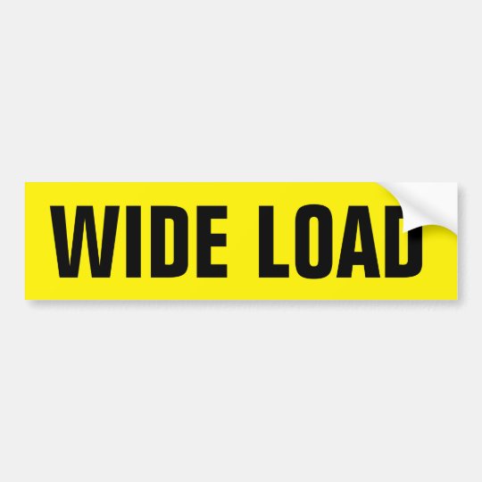 Caution WIDE LOAD Sticker Warning Bumper Sticker | Zazzle.com