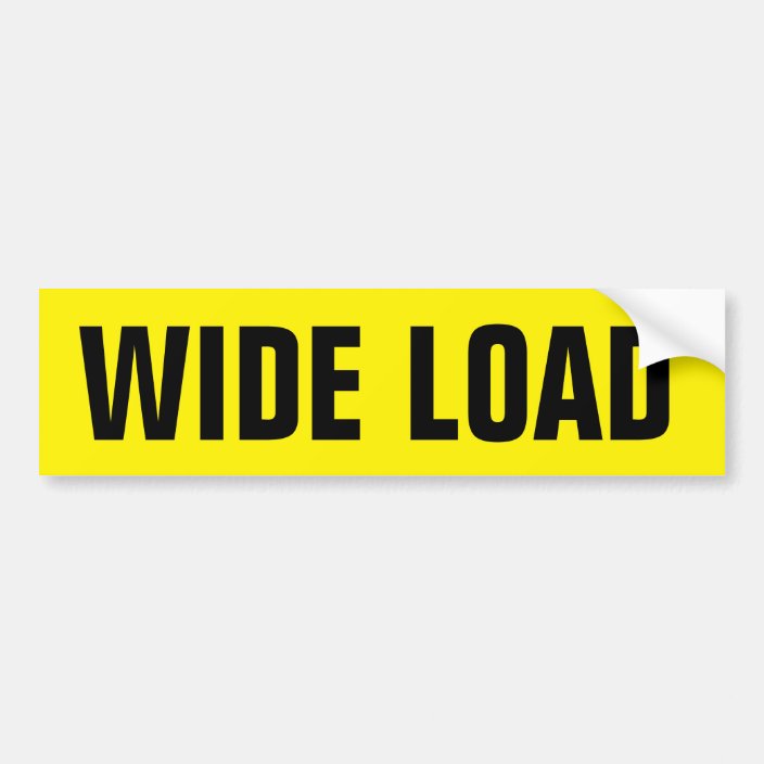 Caution WIDE LOAD Sticker Warning Bumper Sticker | Zazzle.com