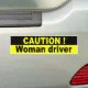 Caution, Woman Driver Bumper Sticker | Zazzle