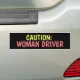 CAUTION: WOMAN DRIVER FUNNY BUMPER STICKERS | Zazzle