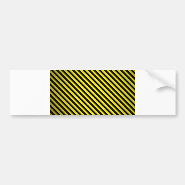 caution yellow black stripes under construction bumper sticker | Zazzle