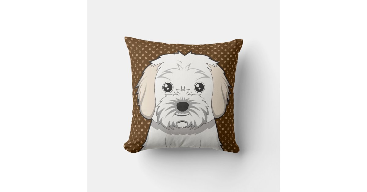 Cavachon Dog Cartoon Paws Throw Pillow | Zazzle