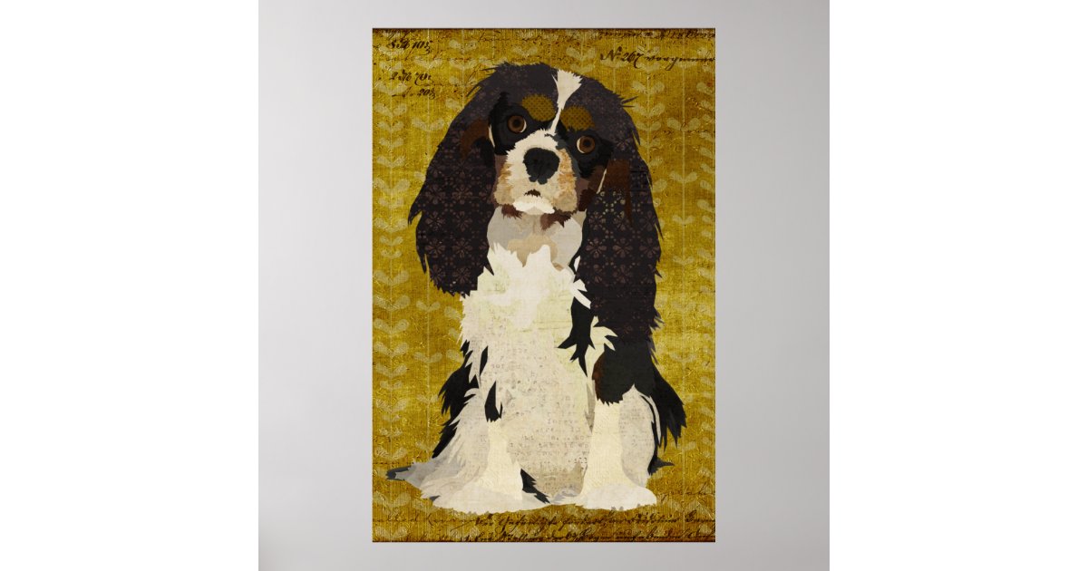 Cavalier King Charles Art Poster | Zazzle.com
