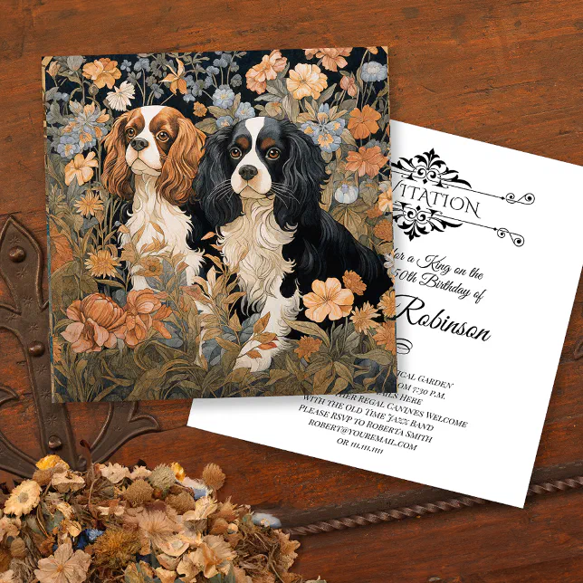 Cavalier King Charles Spaniel Birthday Thank You Card | Zazzle