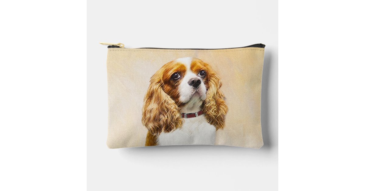Cavalier King Charles Spaniel Cav Dog Art Painting Accessory Pouch | Zazzle