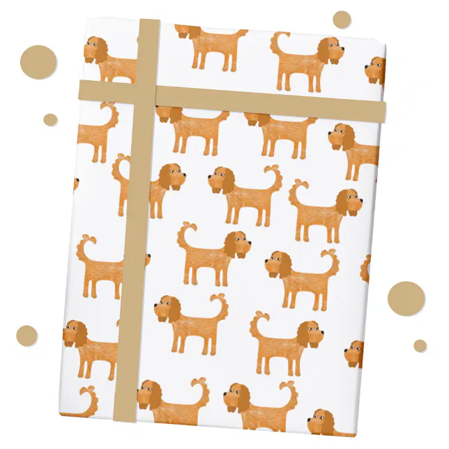 Cavalier King Charles Spaniel Dog Wrapping Paper | Zazzle