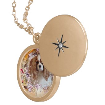 Cavalier King Charles Spaniel Locket Necklace | Zazzle