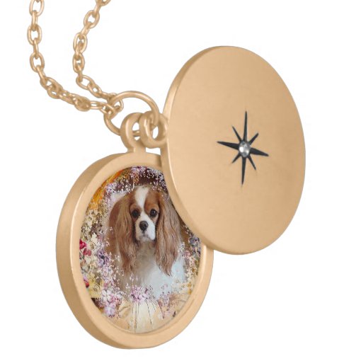 Cavalier King Charles Spaniel Locket Necklace | Zazzle