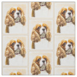Cavalier King Charles Spaniel in scrubs charcoal Fabric | Zazzle