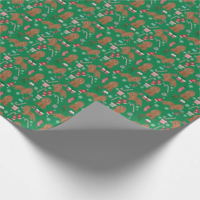 Cavalier King Charles Spaniel Ruby Christmas Wrapping Paper | Zazzle