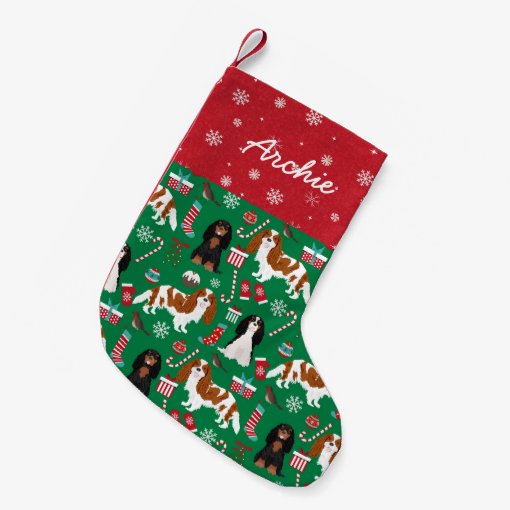 Cavalier King Charles Spaniels dog Small Christmas Stocking | Zazzle