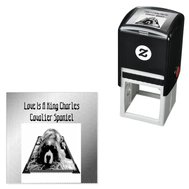 Cavalier Spaniel Popout Art, self-inking stamp | Zazzle