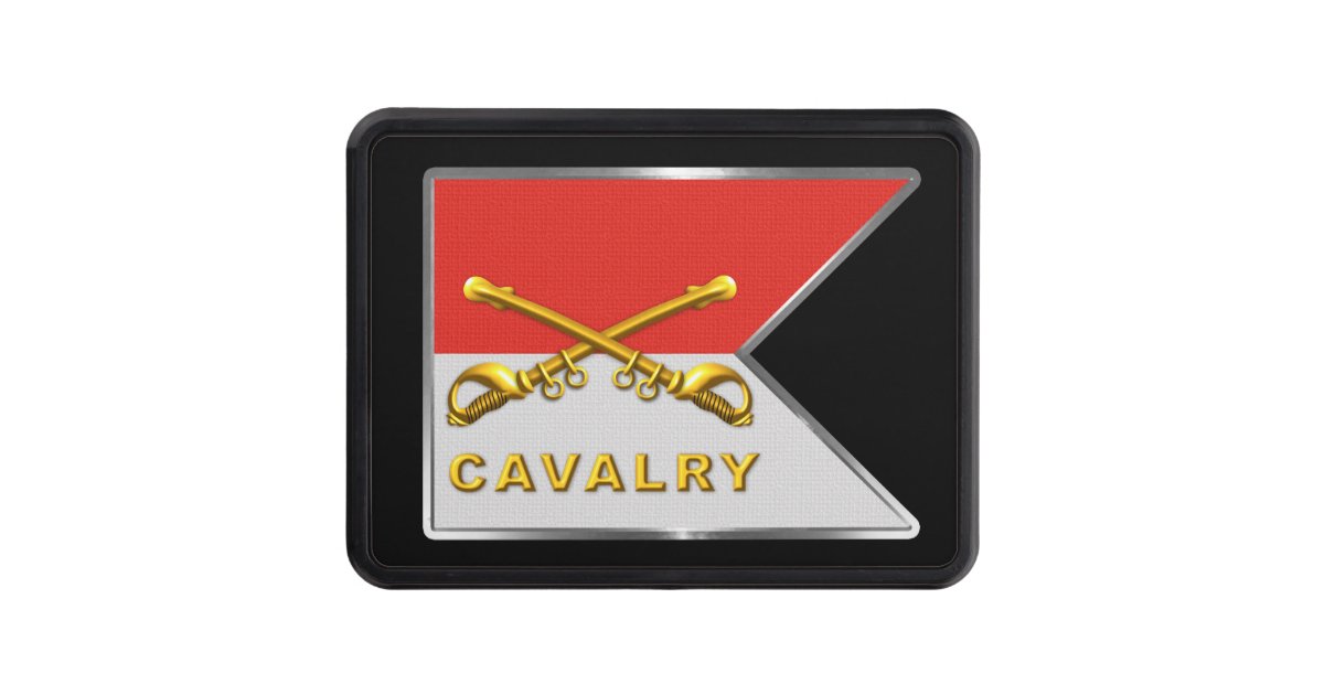 Cavalry Crossed Sabers Guidon Hitch Cover | Zazzle