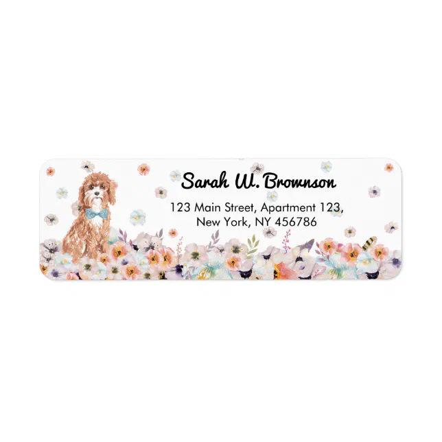 Cavapoo Cavoodle Dog Breed Label | Zazzle