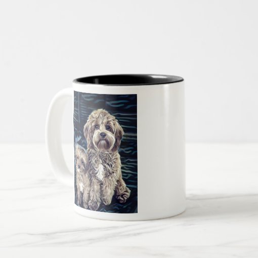 Cavapoo Dogs Cute Adorable Two-Tone Coffee Mug | Zazzle