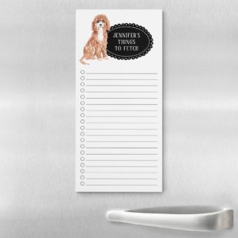 Cavapoo Shopping List Magnetic Notepad | Zazzle