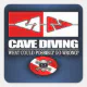 Cave Diving (Line Markers) Square Sticker | Zazzle