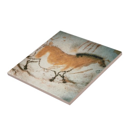Cave drawings Lascaux French Prehistoric Tile | Zazzle