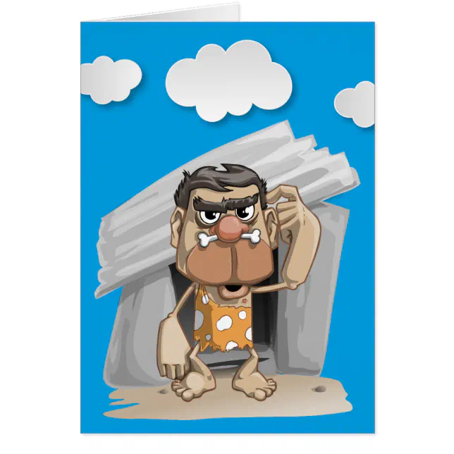 Caveman Fathers Day Card | Zazzle