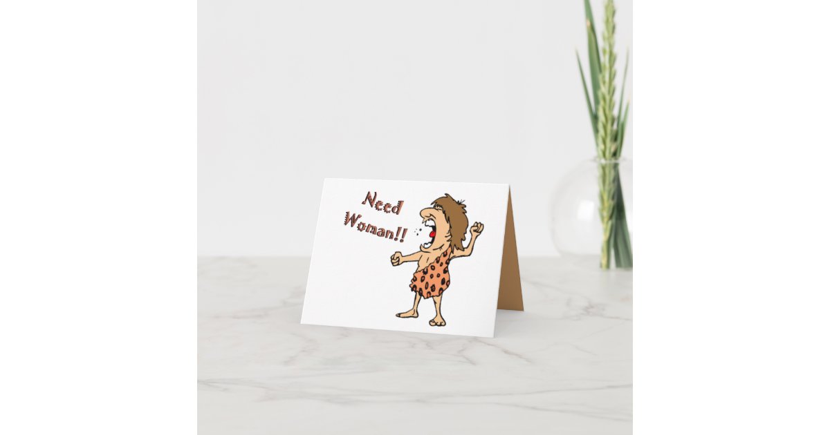 Caveman Note Card | Zazzle