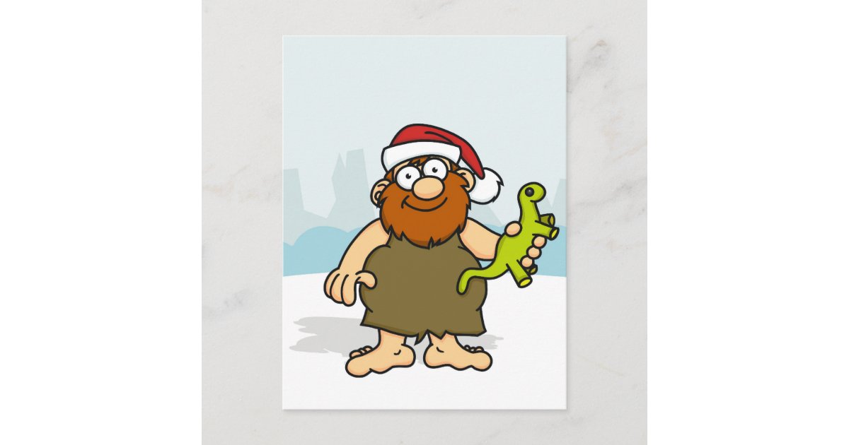 Caveman Santa Postcard | Zazzle