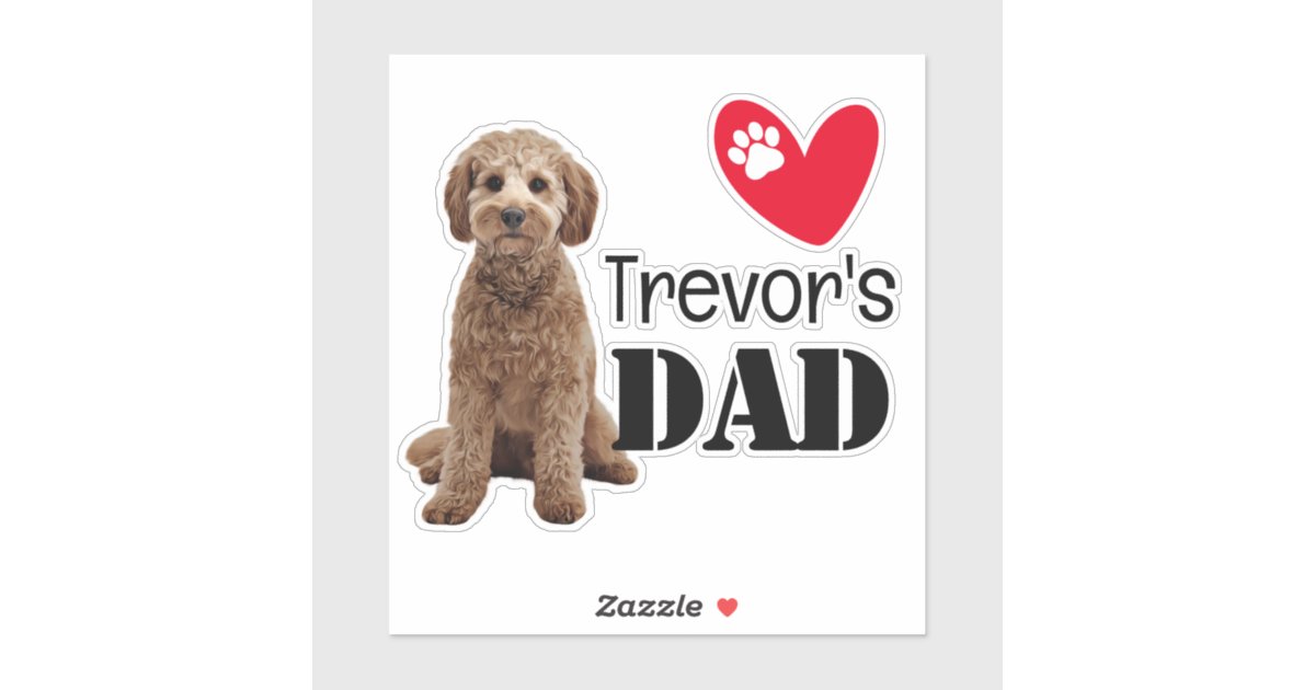 Cavoodle Dad Personalized Sticker | Zazzle
