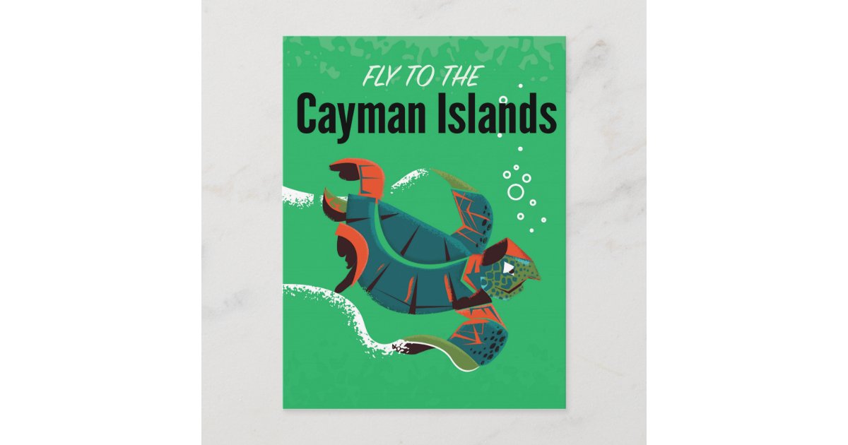 Cayman Islands vintage travel poster Postcard | Zazzle