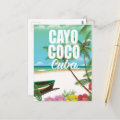Cayo Coco Cuban beach vacation poster Postcard | Zazzle