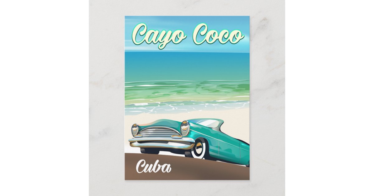 Cayo Coco cuban vacation poster Postcard | Zazzle