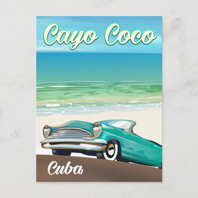 Cayo Coco cuban vacation poster Postcard | Zazzle