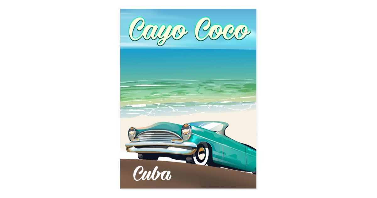 Cayo Coco cuban vacation poster Postcard | Zazzle.com