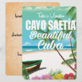 Cayo Saetía Cuba beach vacation poster Invitation | Zazzle