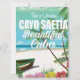 Cayo Saetía Cuba beach vacation poster Invitation | Zazzle