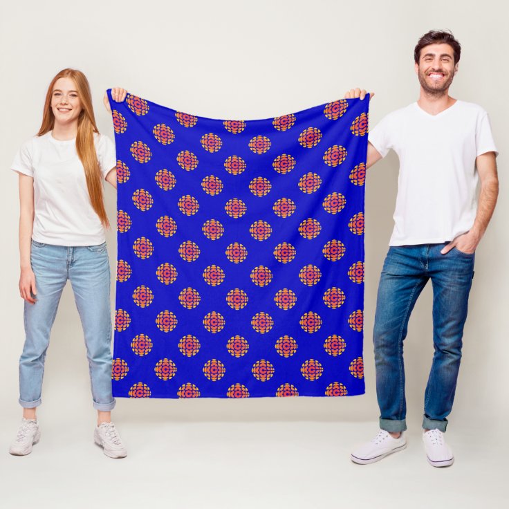 CBC 1974 Pattern Fleece Blanket | Zazzle