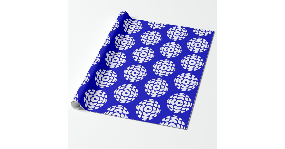 CBC 1986 Logo Blue Poster Wrapping Paper | Zazzle