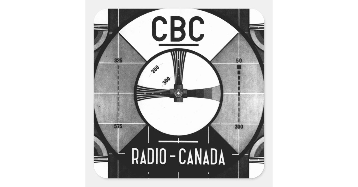 CBC Test Pattern Square Sticker | Zazzle