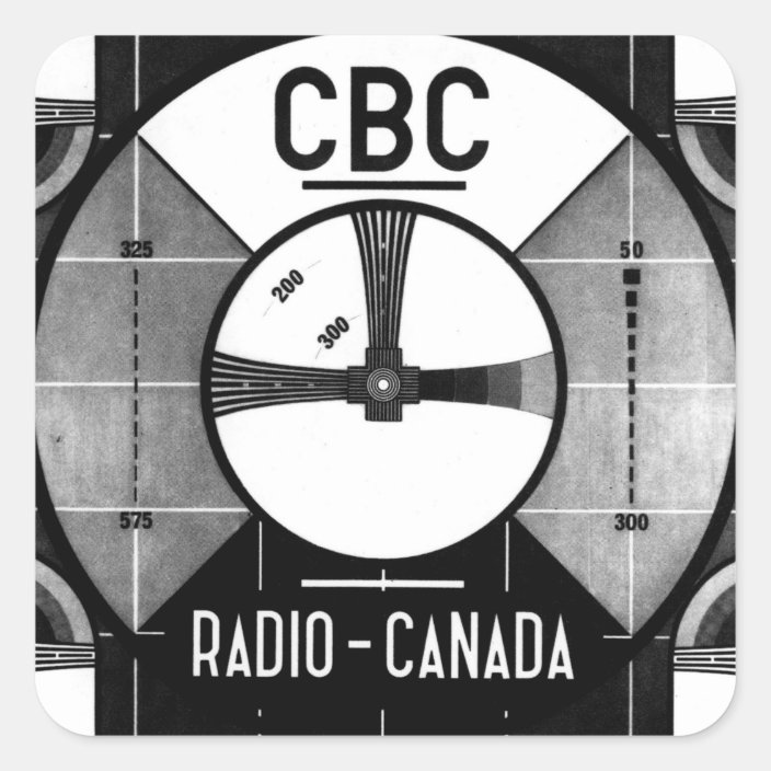CBC Test Pattern Square Sticker | Zazzle.com